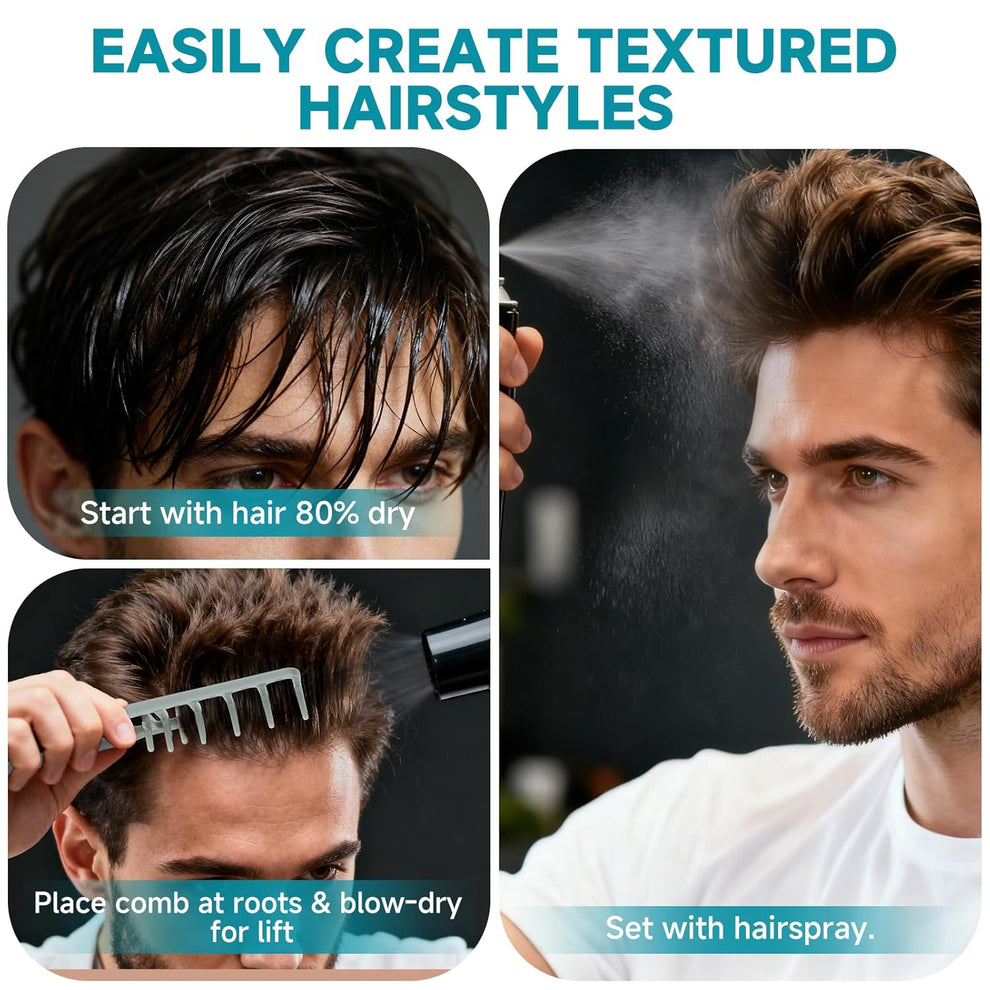 Voluminous Wide-toothed Hair Comb Men's Fluffy Texture – Doresty