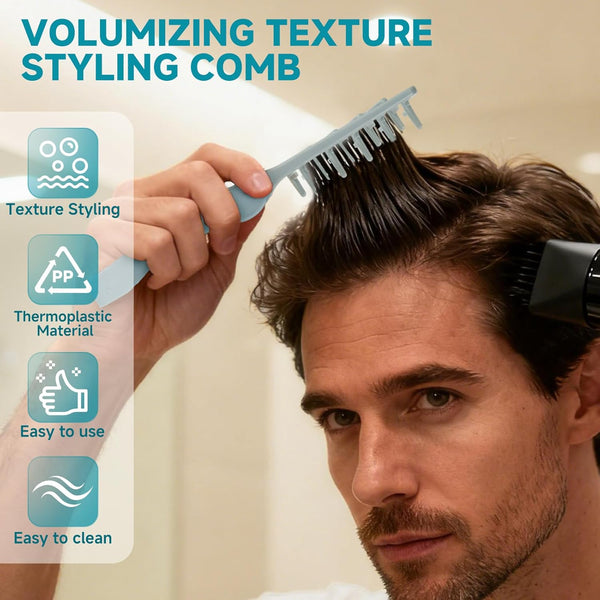 Voluminous Wide-toothed Hair Comb Men's Fluffy Texture – Doresty